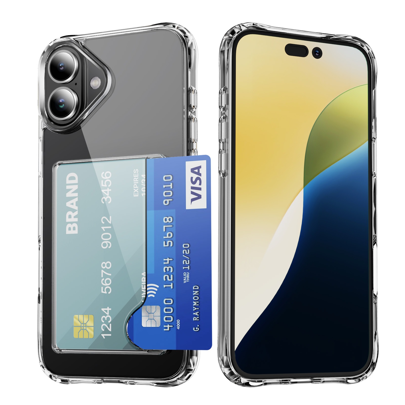 Tydligt Akryl Sidokortplats Stötsäkert Telefonfodral Kompatibelt med iPhone 17 | CDON