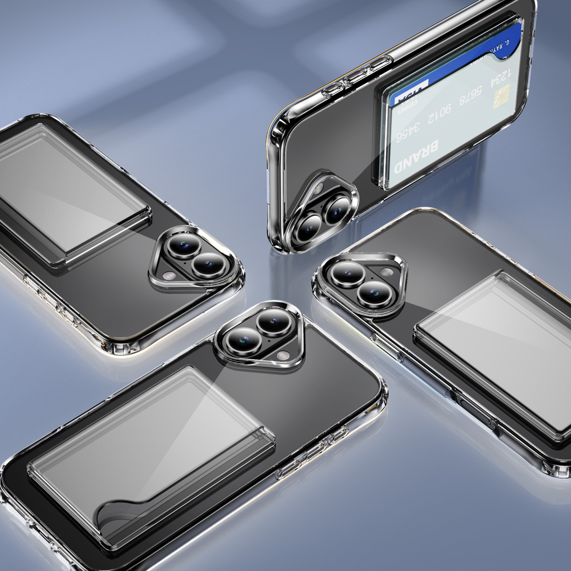 Tydligt Akryl Sidokortplats Stötsäkert Telefonfodral Kompatibelt med iPhone 17 | CDON